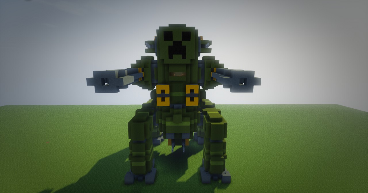 EXT-02 Super Creeper Titan Mecha Minecraft Map