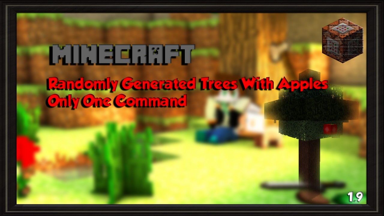 Randomly Generated Trees With Apples Only One Command [1.9] ~ thvardhan Minecraft Map