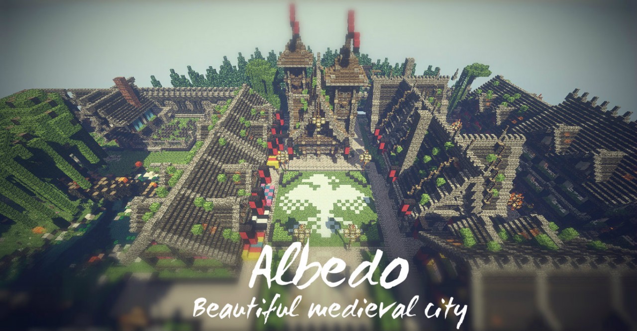 "Albedo" Beautiful Medieval City.-Download! Minecraft Map