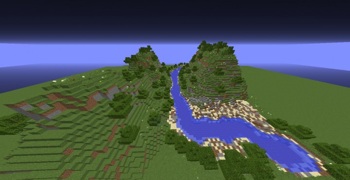 Minecraft Terraform - Small River Landscape Minecraft Map