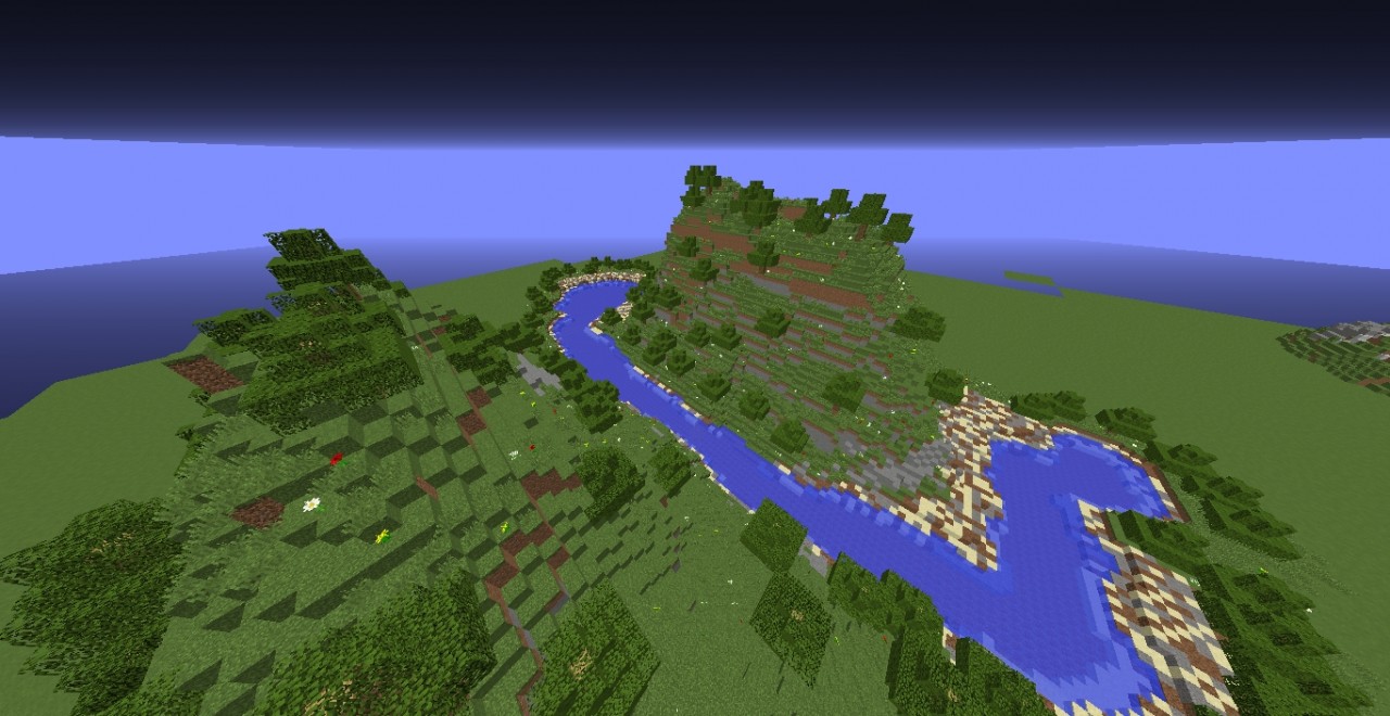 Minecraft Terraform - Small River Landscape Minecraft Map