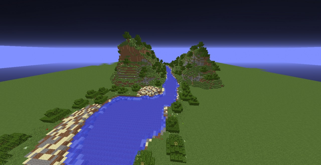 Minecraft Terraform - Small River Landscape Minecraft Map