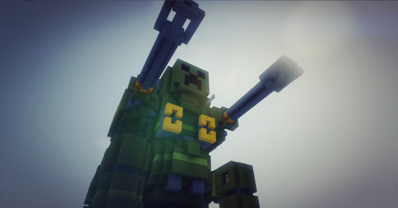 EXT-02 Super Creeper Titan Mecha Minecraft Map