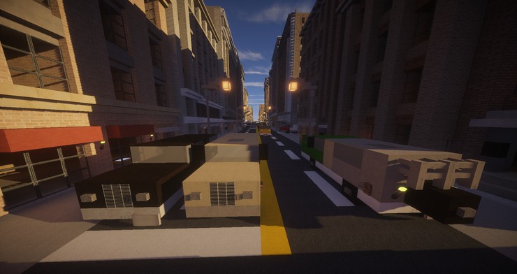[Timelapse]City Street. Minecraft Map