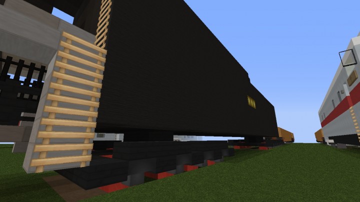 Steam locomotive with empty freight train Minecraft Map