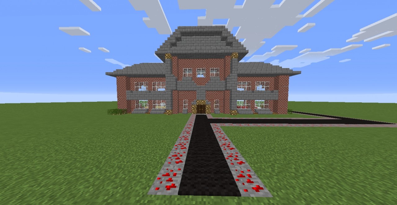 Minecraft Build - Stone/Brick Mansion + DOWNLOAD! Minecraft Map