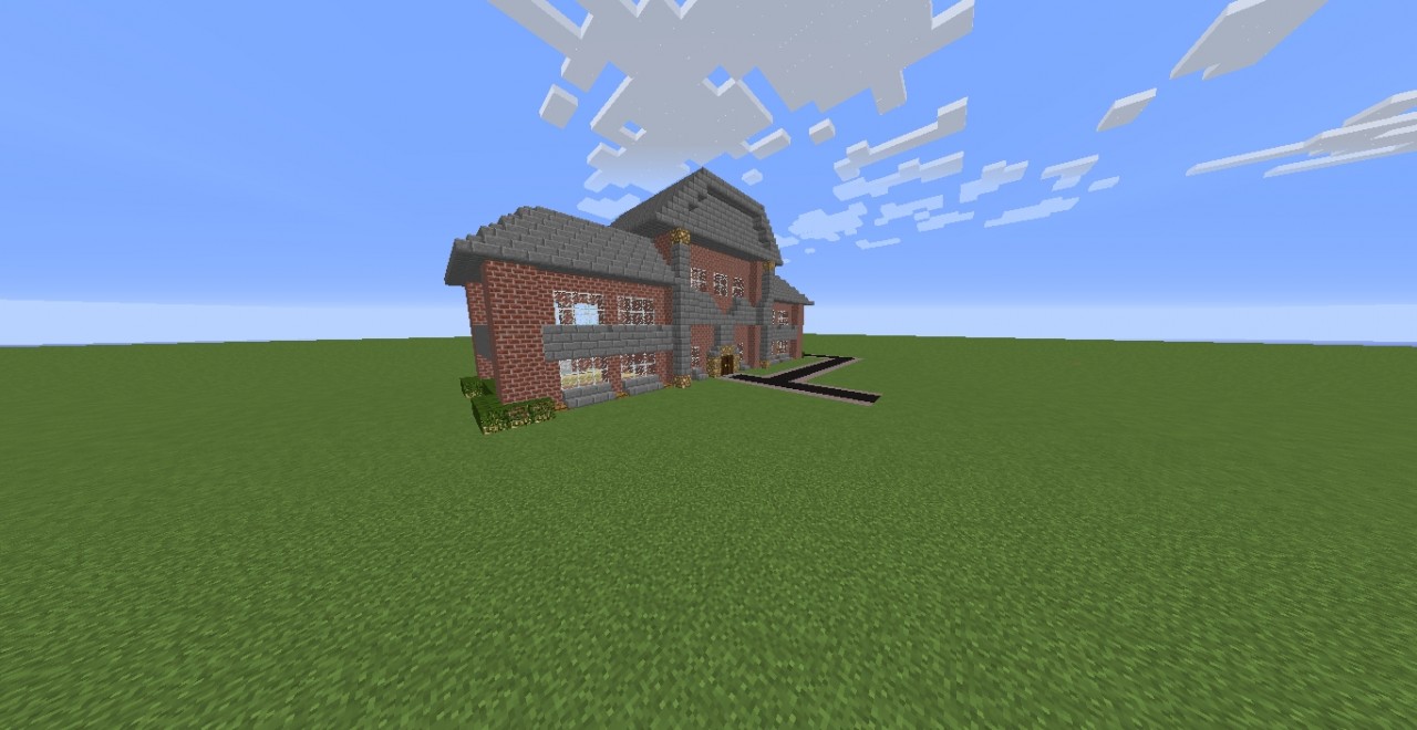 Minecraft Build - Stone/Brick Mansion + DOWNLOAD! Minecraft Map