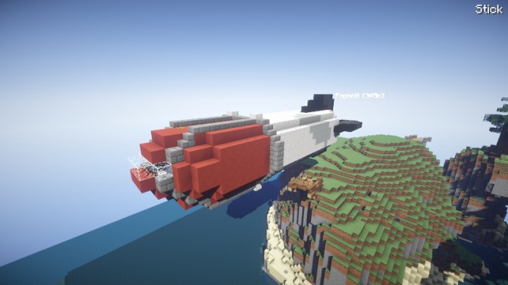 Iron Spike Pirate Sloop Airship For Movecraft Minecraft Project