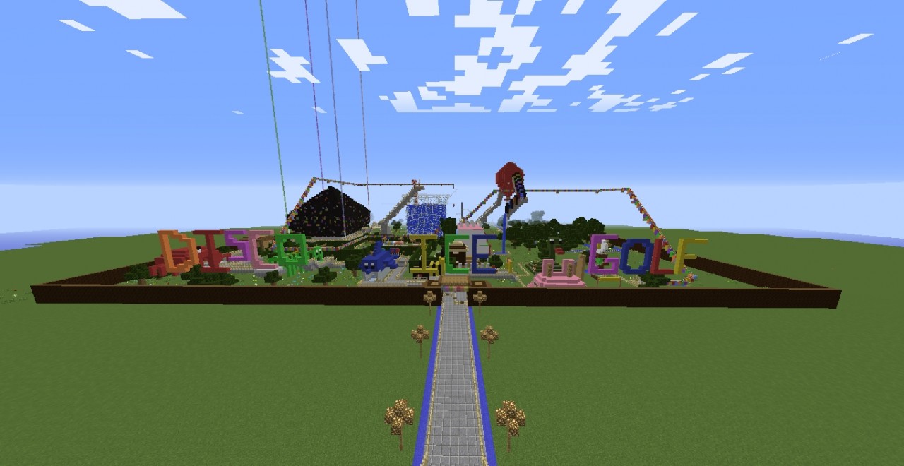 Disco Ice Golf Theme Park - Minecraft Adventure Map | Co-Op Minecraft Map