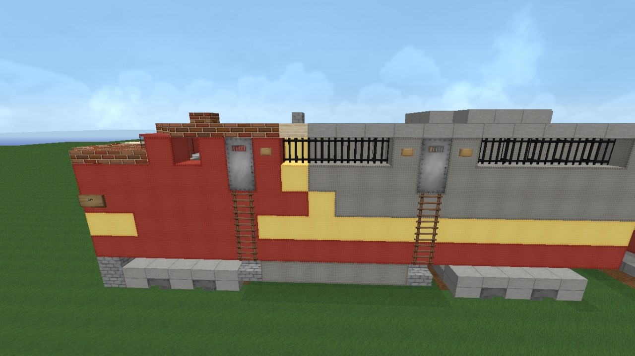 Santa fe El capitan Hi-level train Minecraft Map