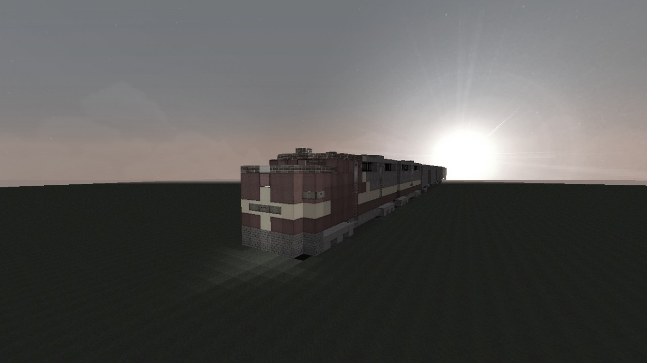 Santa fe El capitan Hi-level train Minecraft Map