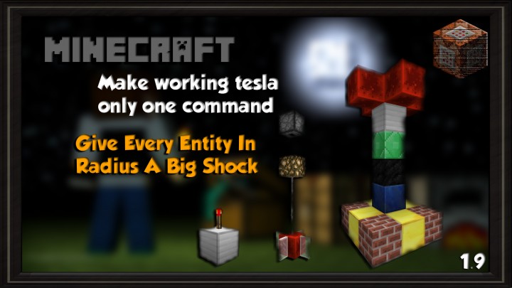 Make Working Tesla With Only One Command [1 9] Minecraft Map