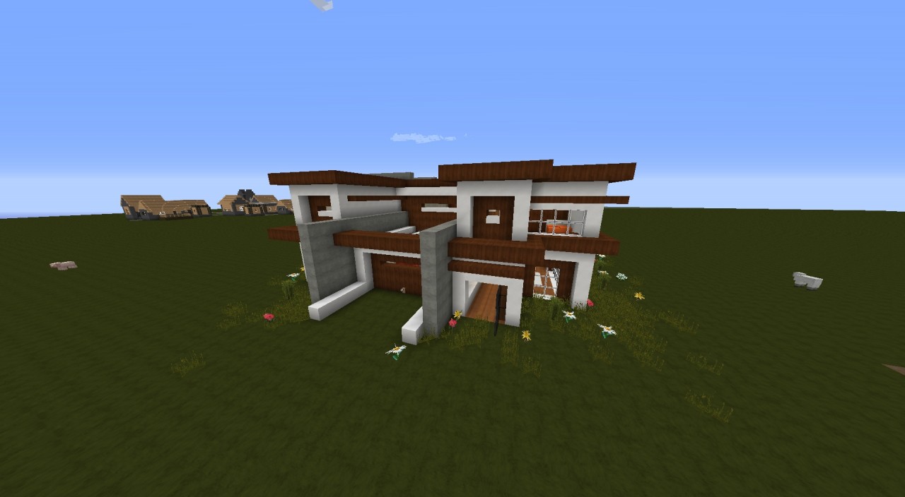 Modern House #4 (Spruce/Quartz Design) Minecraft Map
