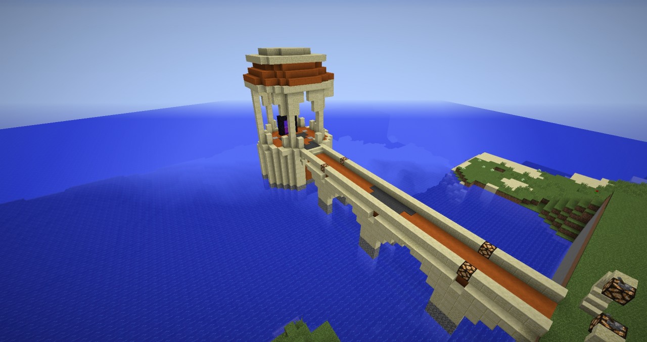 Entrance to Redstonia (auto-bridge) BlingBuild Minecraft Map