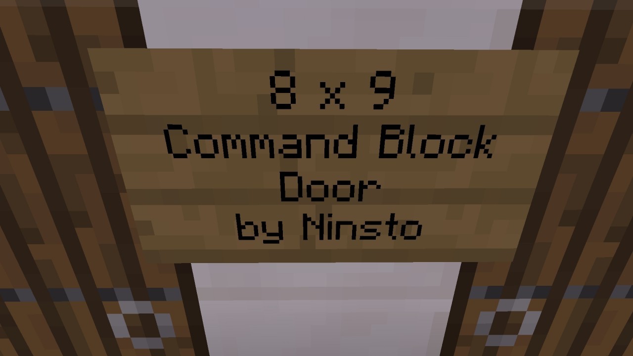 8x9 Command Block Door (Sequenced block by block) Minecraft Map