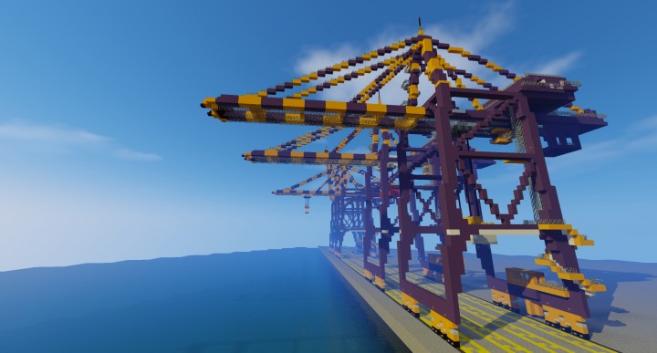 S-2 Container Container Cargo Port Gantry Crane Minecraft Map
