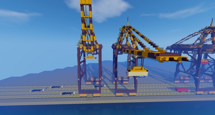 S-2 Container Container Cargo Port Gantry Crane Minecraft Map
