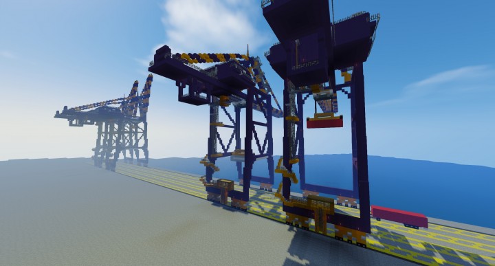 S-2 Container Container Cargo Port Gantry Crane Minecraft Map