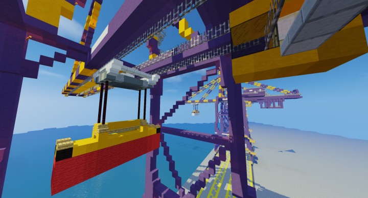 S-2 Container Container Cargo Port Gantry Crane Minecraft Map