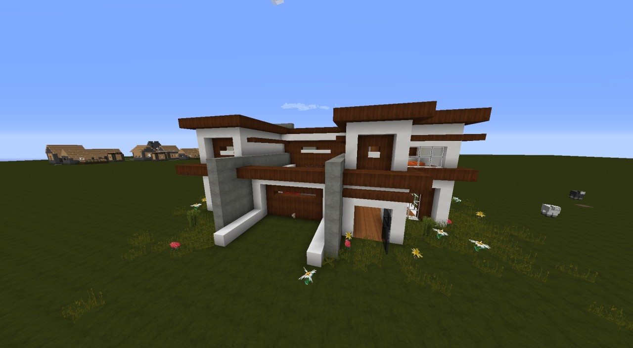 Modern House #4 (Spruce/Quartz Design) Minecraft Map