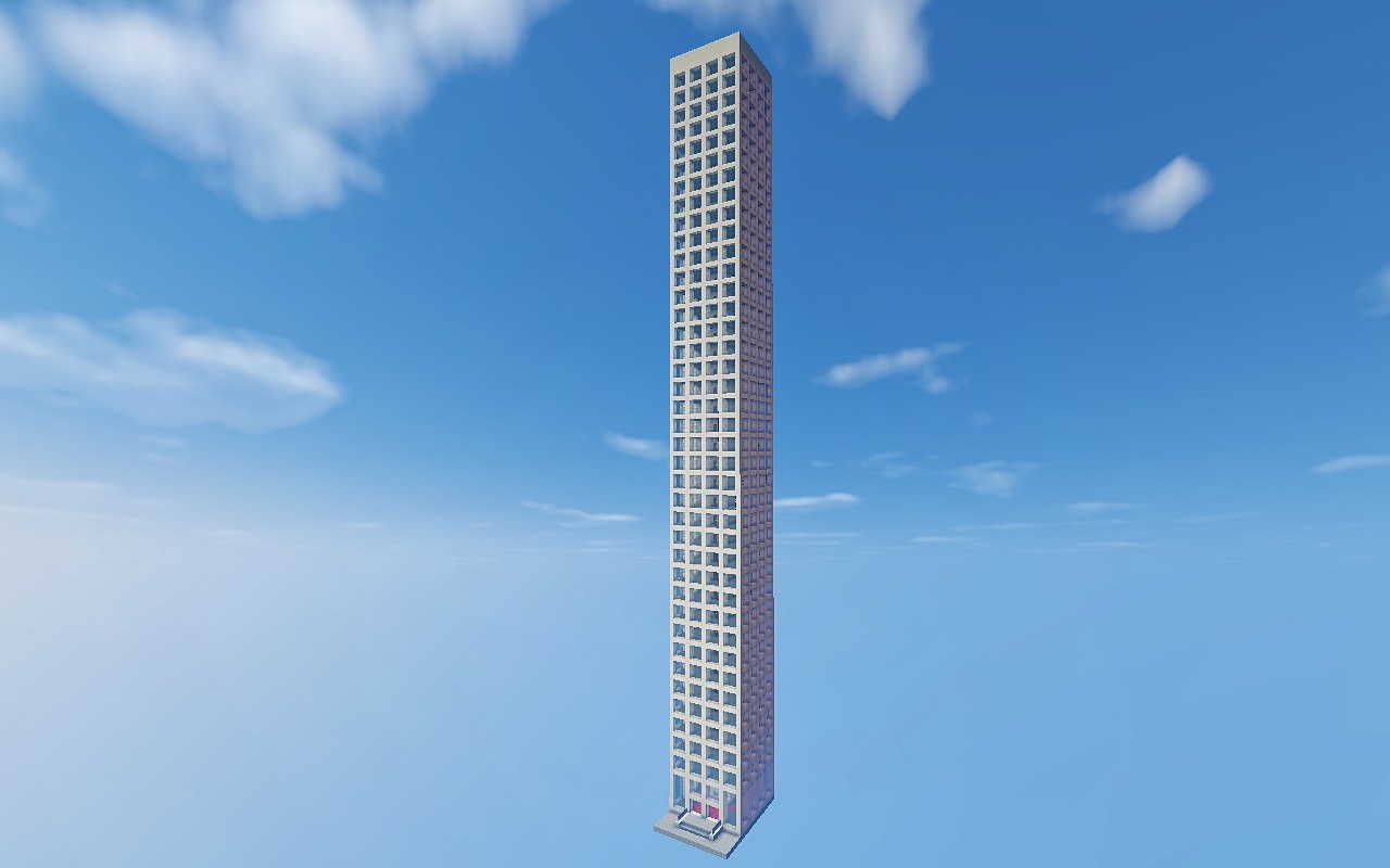 Minimal Modern Skyscraper | 17x17 Plot Size Minecraft Map