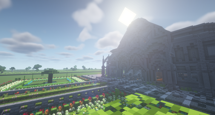 Castle with castle garden as server lobby map {I returned to this after ...