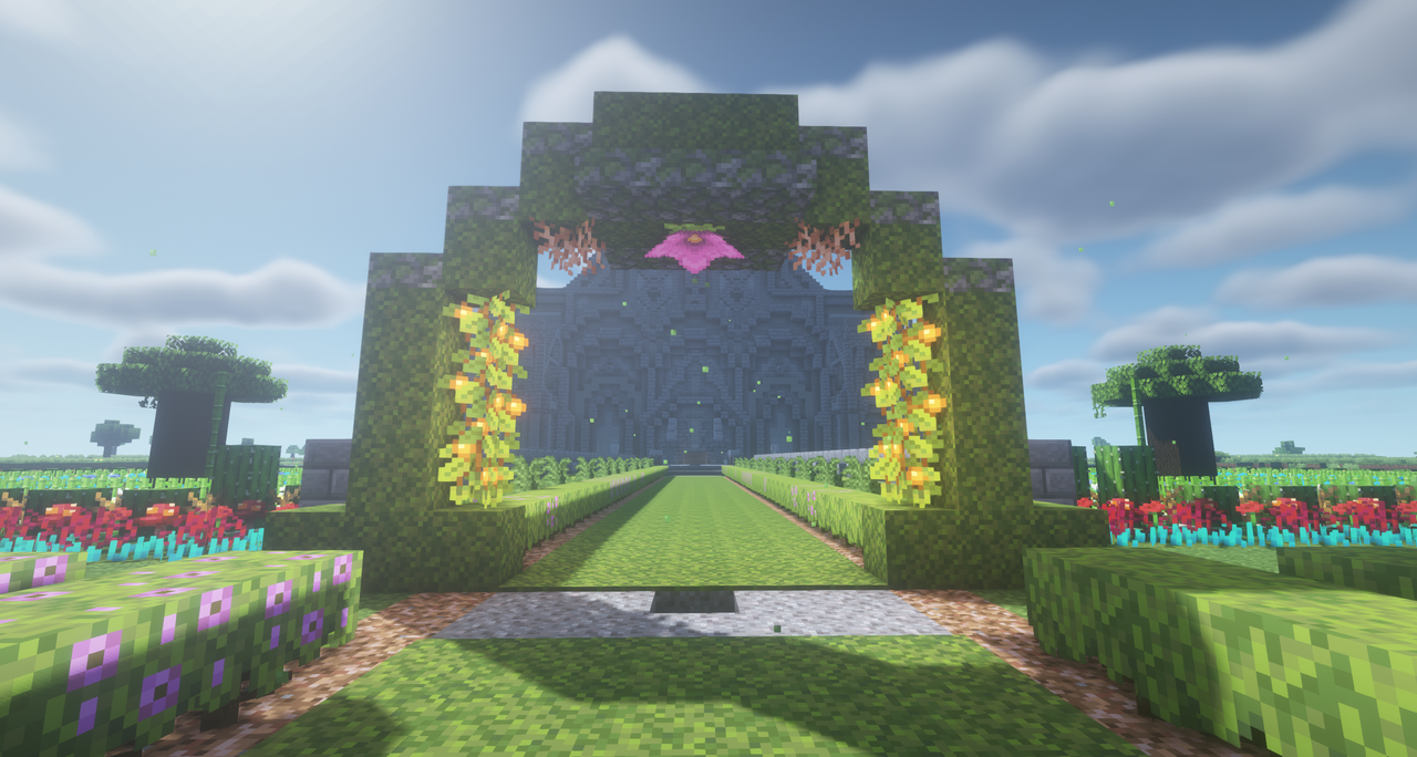 Castle with castle garden as server lobby map {I returned to this after ...