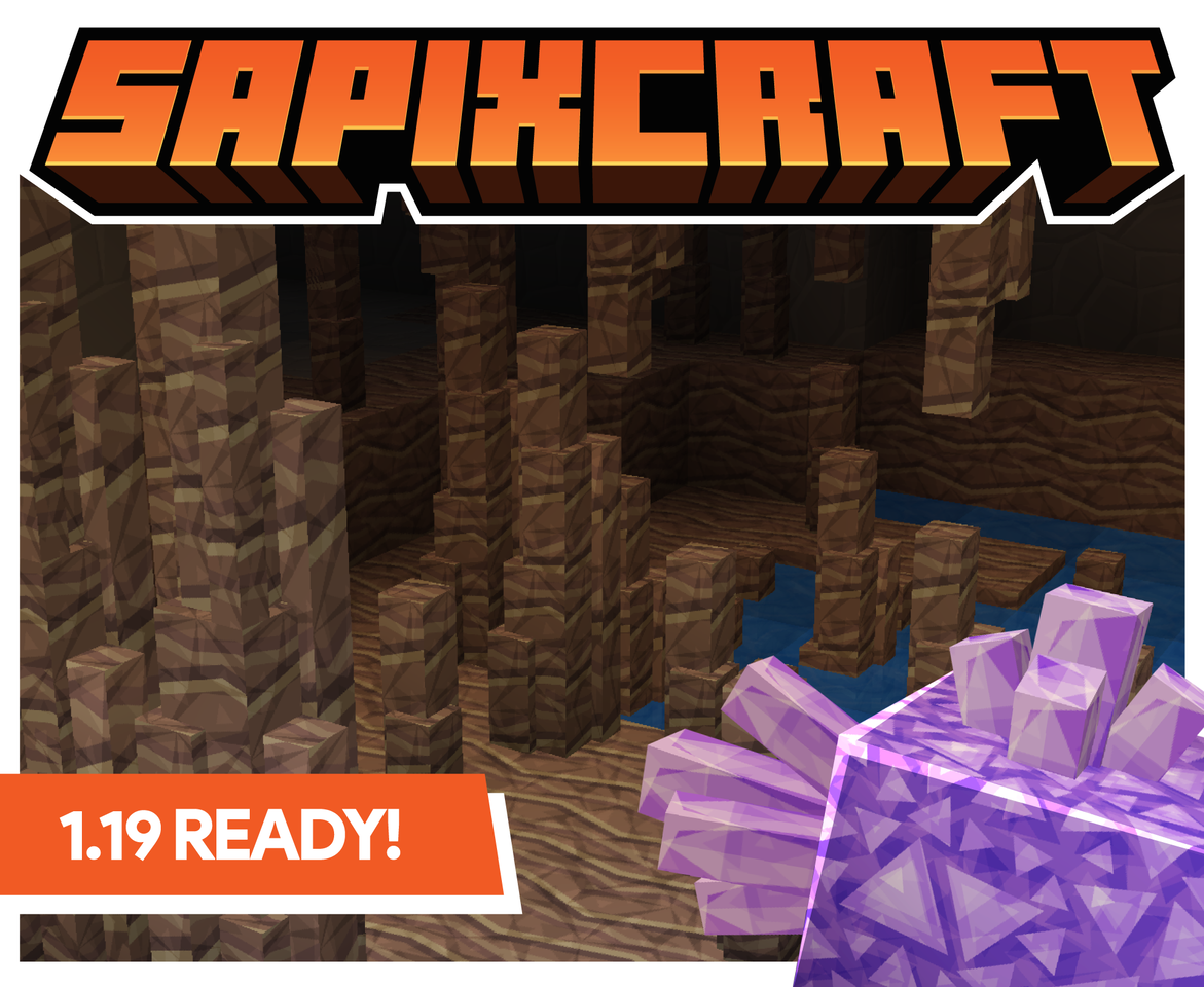 🔶 SAPIXCRAFT — 512x-16x | 1.19 | Java & Bedrock Minecraft Texture Pack