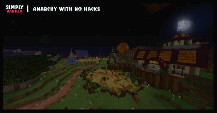 Simply Vanilla - Anarchy | No Hacks | PvP | Survival | NO Reset EVER Minecraft Server