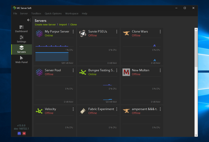 MC Server Soft // Server Manager for Windows Minecraft Mod