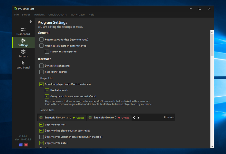 MC Server Soft // Server Manager for Windows Minecraft Mod
