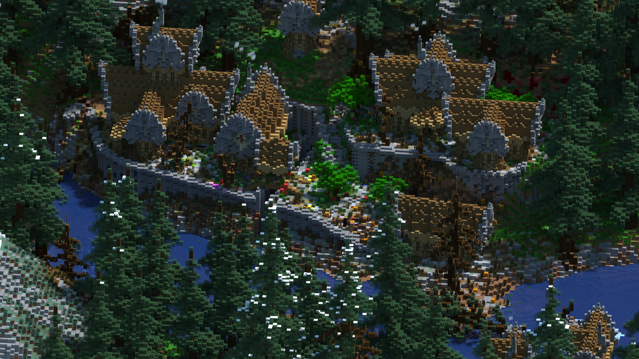 Spawn/Warp | Mountainous | 410x410 Minecraft Map