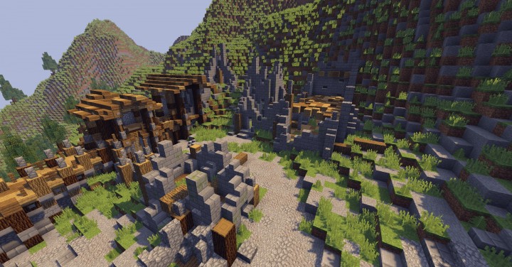 Medieval ruined outpost Minecraft Map