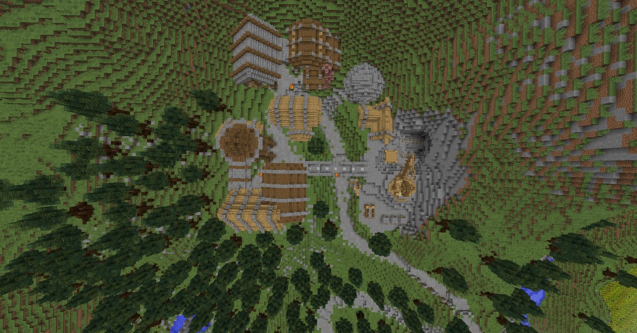 Medieval mining village Minecraft Map