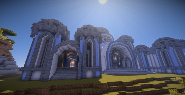 Massive Snow-Themed Spawn Minecraft Map