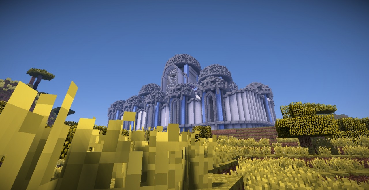 Massive Snow-Themed Spawn Minecraft Map