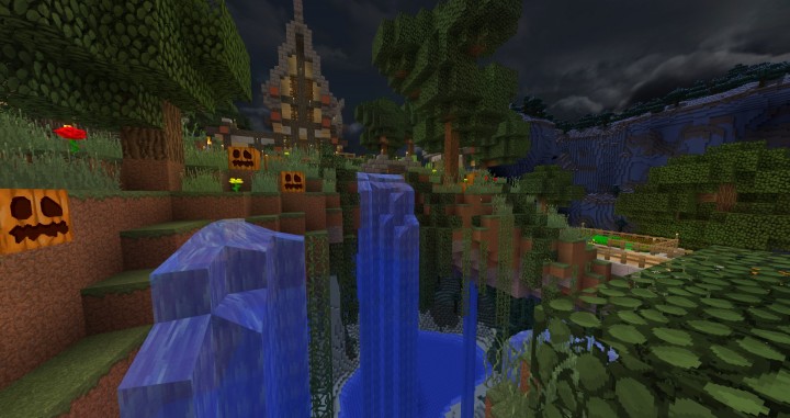 A Town on Floating Islands! Minecraft Map