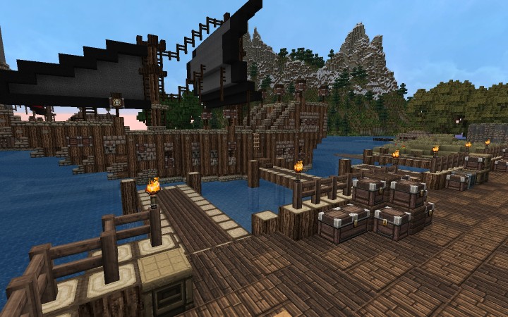 Medieval Town & Harbor Minecraft Map