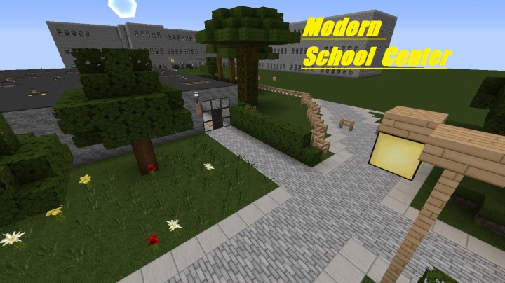 Modern School Center Minecraft Map