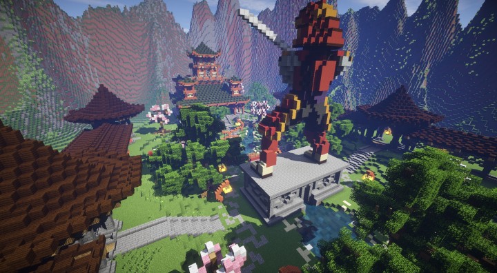 Oriental Style Server Spawn Minecraft Map