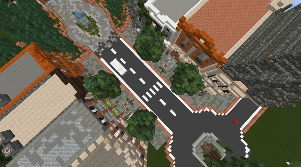 A street full of townhouses | Birchwood Minecraft Map