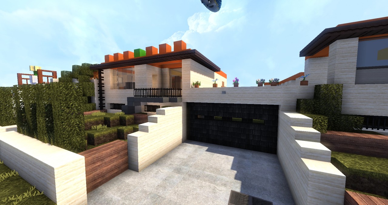 Duplex of 5 individual houses. Minecraft Map