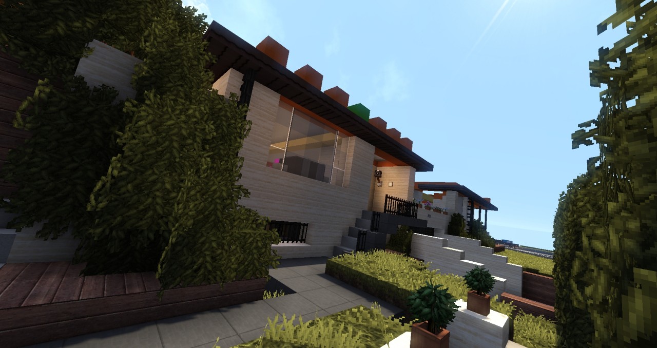 Duplex of 5 individual houses. Minecraft Map