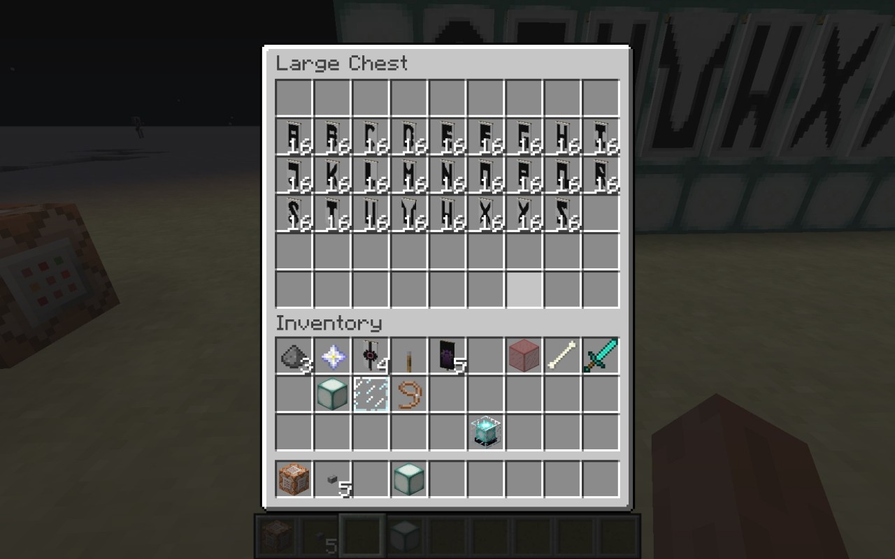 Alphabet on banners Minecraft Map