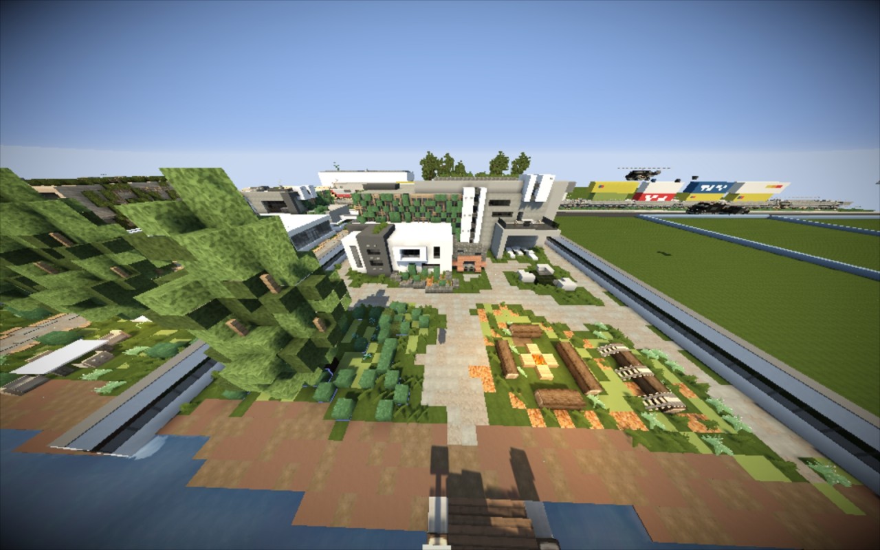 FoxRiver Builds-Riverside modern house 3 Minecraft Map