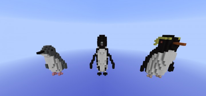 Giant penguin statues [scale 50:1] Minecraft Map