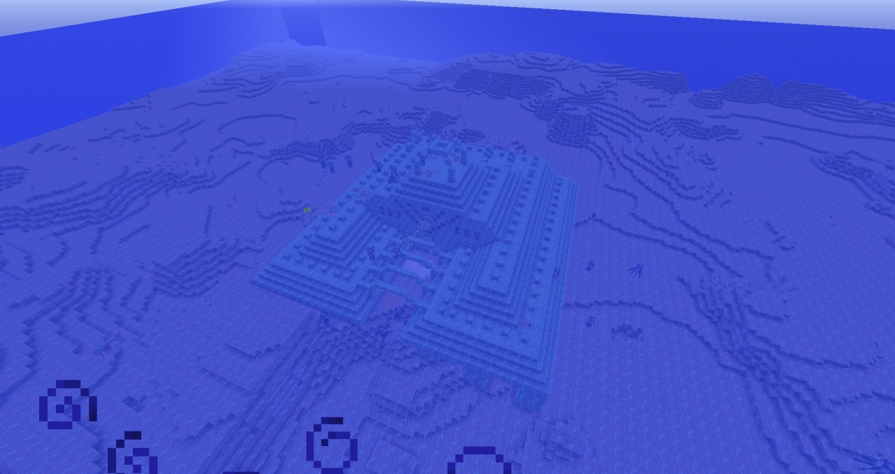 Awesome island world with at least 5 (maybe more) ocean temples nearby ...