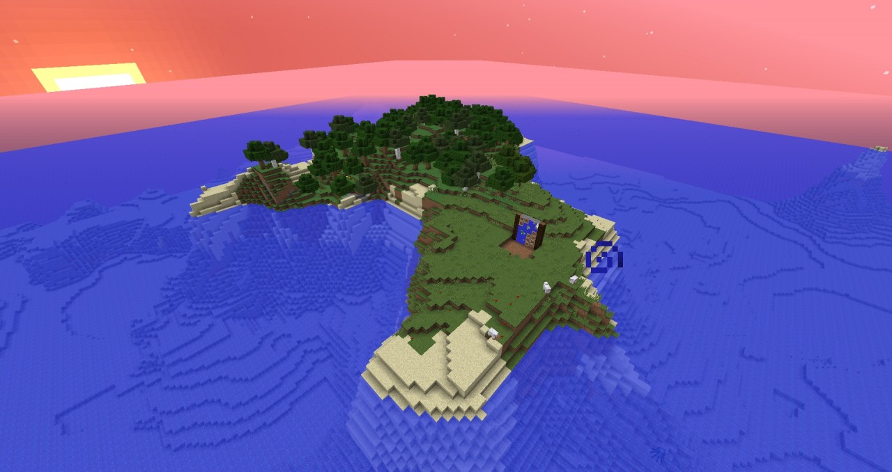 Awesome island world with at least 5 (maybe more) ocean temples nearby ...