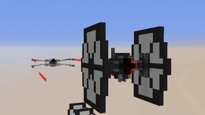 Resistance T-70 X-Wings and First Order Tie Fighters Minecraft Map