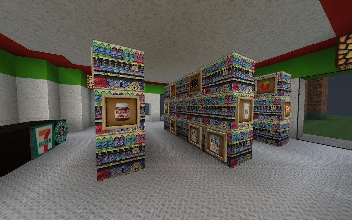 Minecraft 7/11 Grocery Store (Custom Build + Texture Pack) Minecraft ...